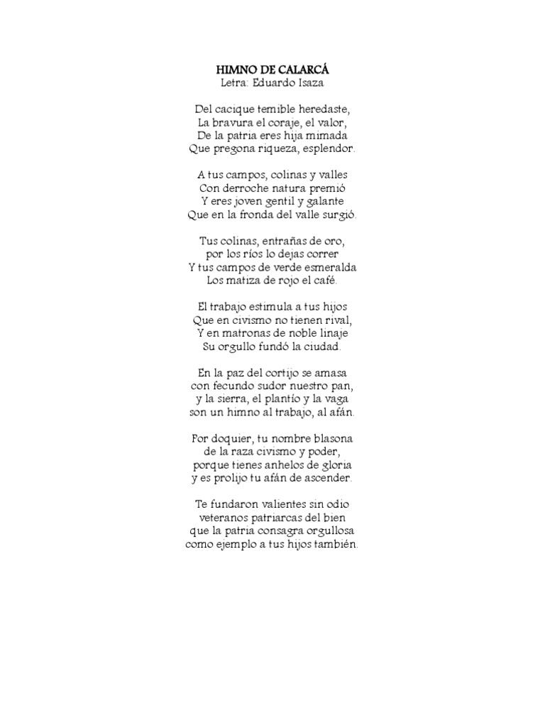 Himno de Calarcá | PDF