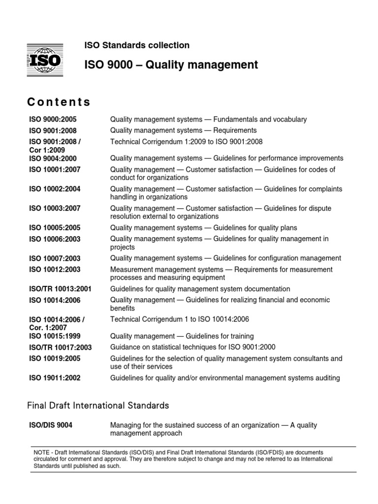 ISO 9000 - Quality Management | PDF