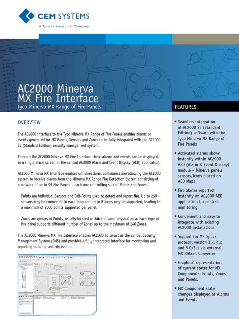 Integrate Tyco Minerva MX Fire Panels with AC2000 | PDF | Access ...