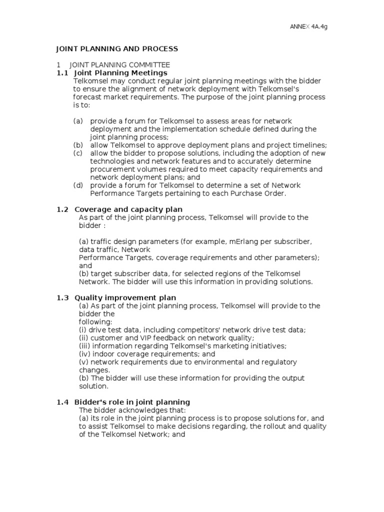 Joint Planning and Process: ANNEX 4a.4g | PDF | Information | Supply Chain