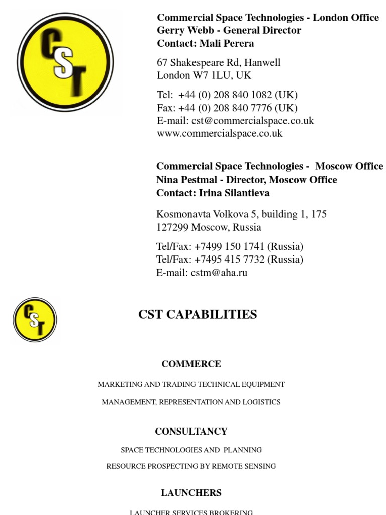 Commercial Space Technologies Overview | PDF | Launch Vehicle | Satellite