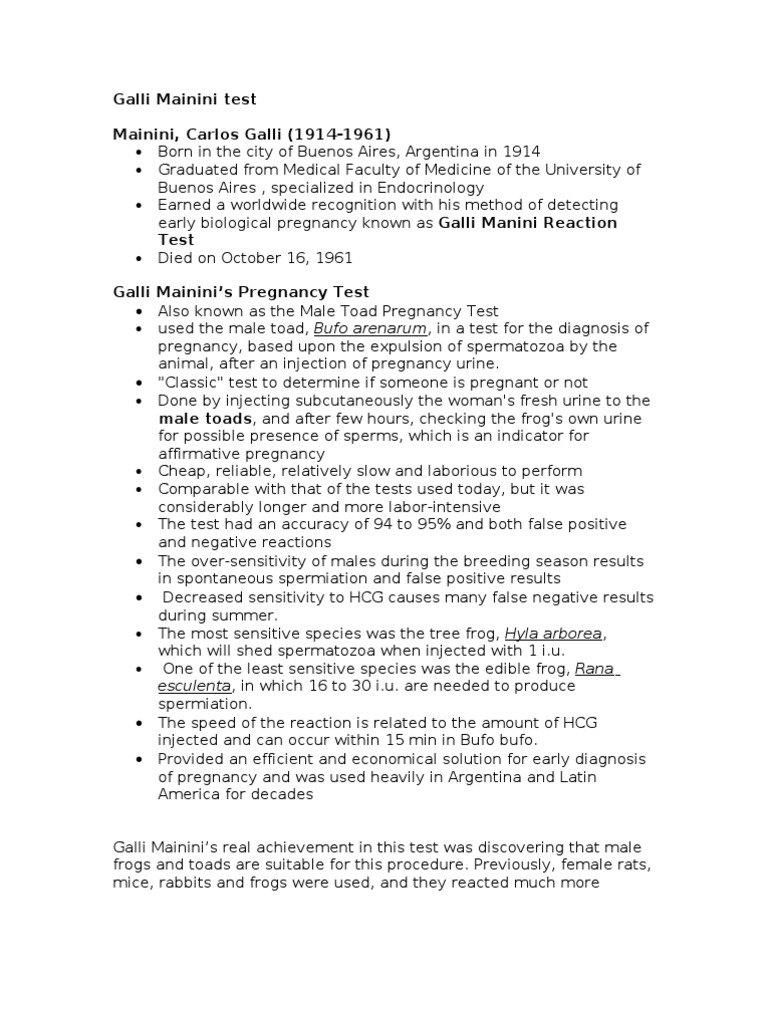 Pregnancy Test | PDF | Endocrine System | Reproductive System