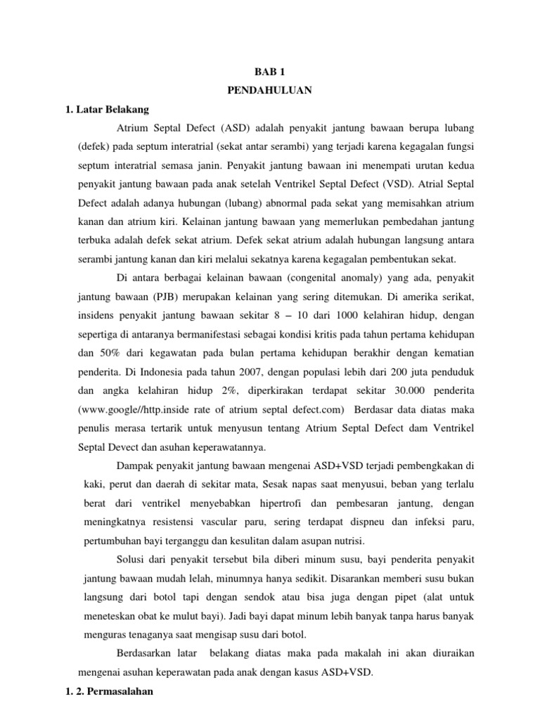 Askep ASD & VSD | PDF | Sains & Matematika