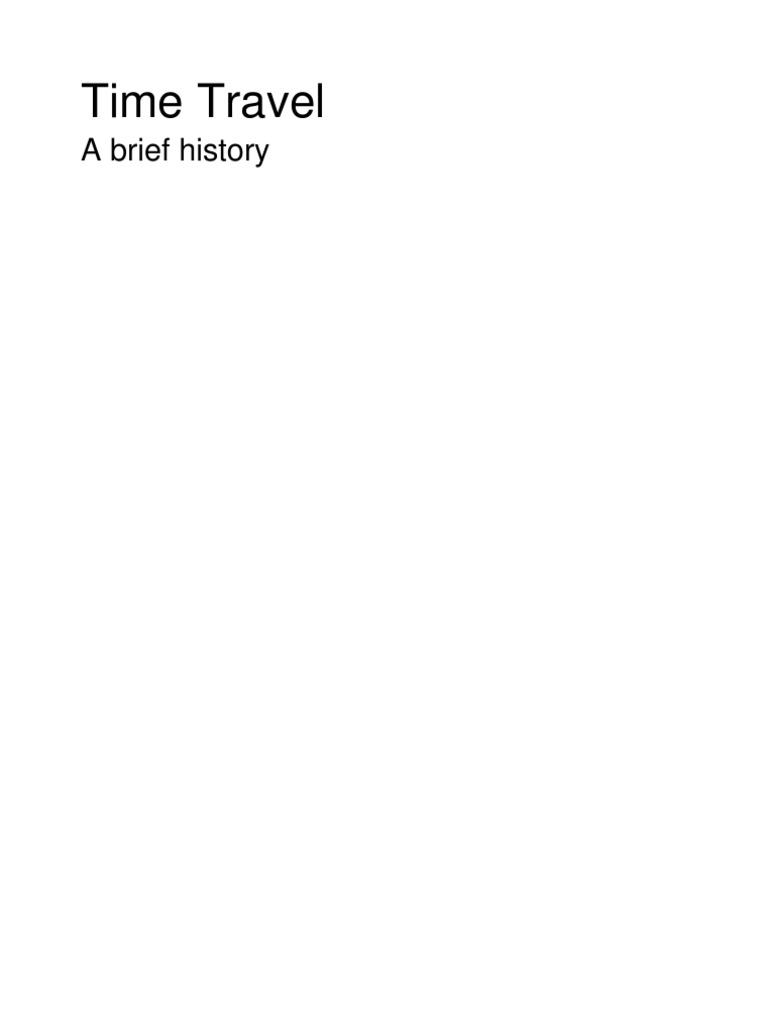 Time Travel | Download Free PDF | Time Travel | General Relativity