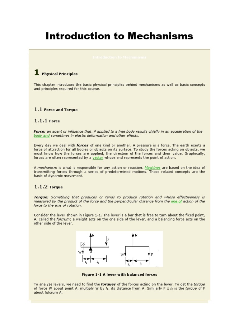 Fundamentals of Mechanisms and Motion | PDF | Momentum | Velocity