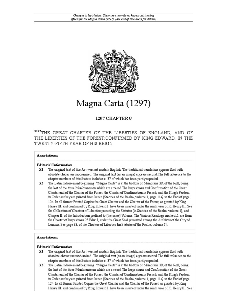 Magna Carta 1297 | Magna Carta | Repeal