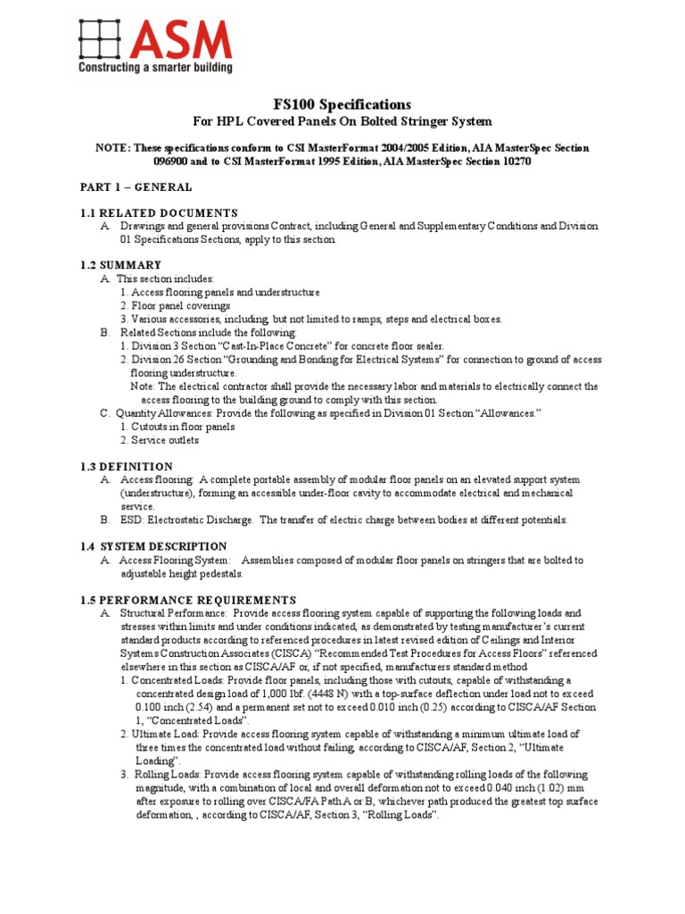 ASM Bolted Stringer System | PDF | Building Engineering | Engineering