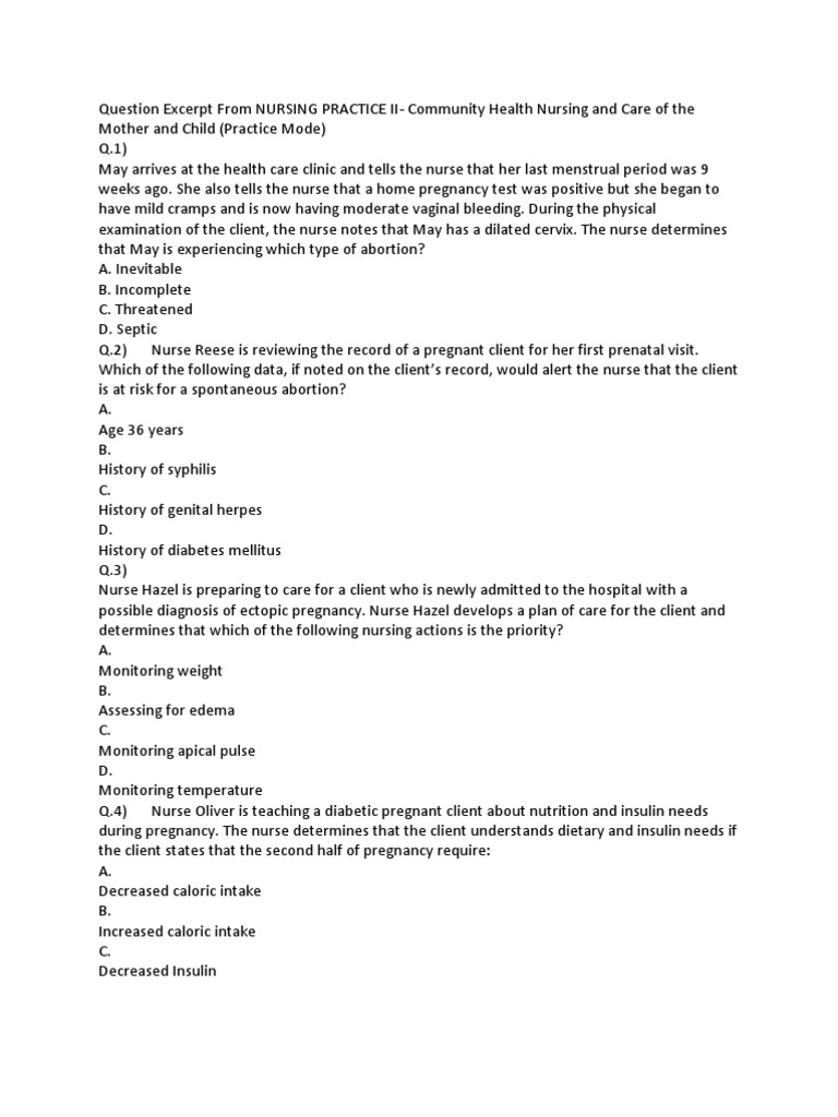 Nursing Practice II | PDF | Pregnancy | Childbirth