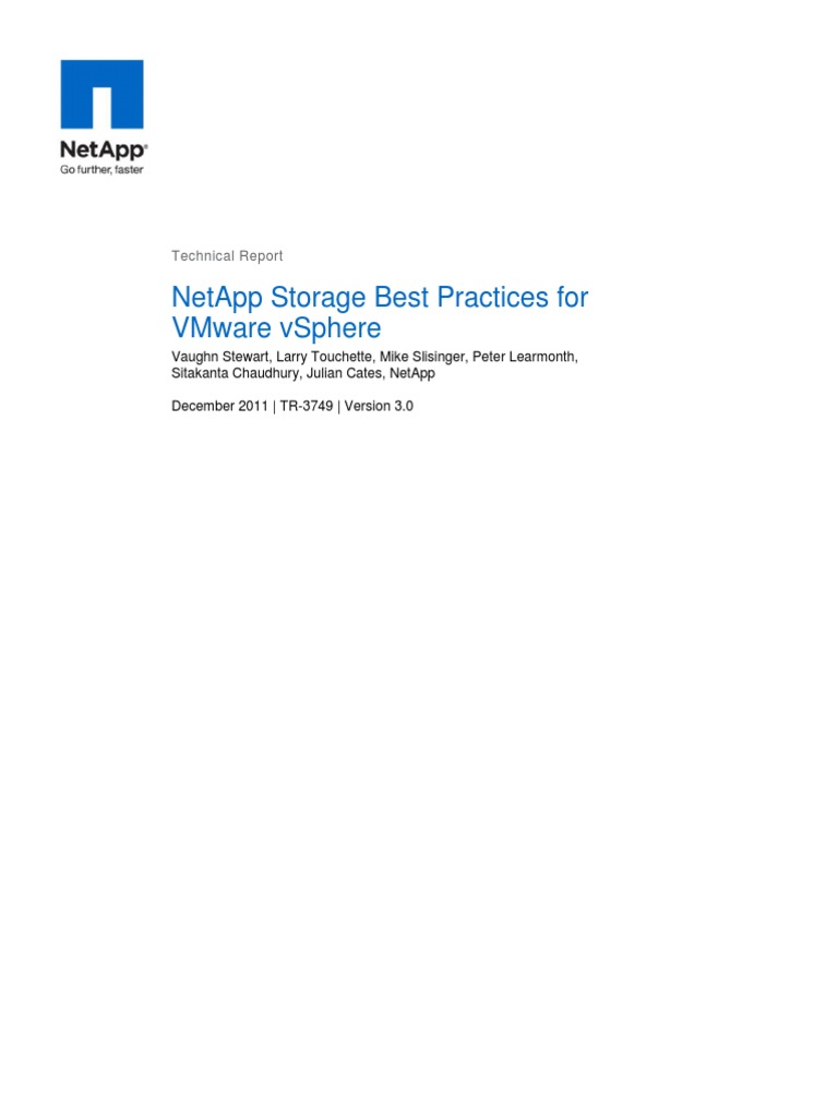 NetApp - TR3749 | PDF | Virtual Machine | Computer Network