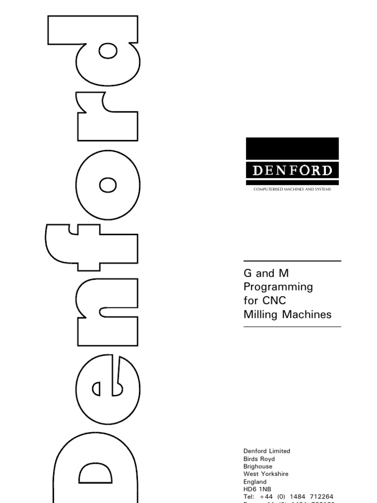 Denford G and M Programming For CNC Mill | PDF | Numerical Control | Computer Program