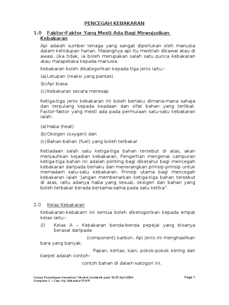 Pengenalan Sistem Pencegah Kebakaran | PDF