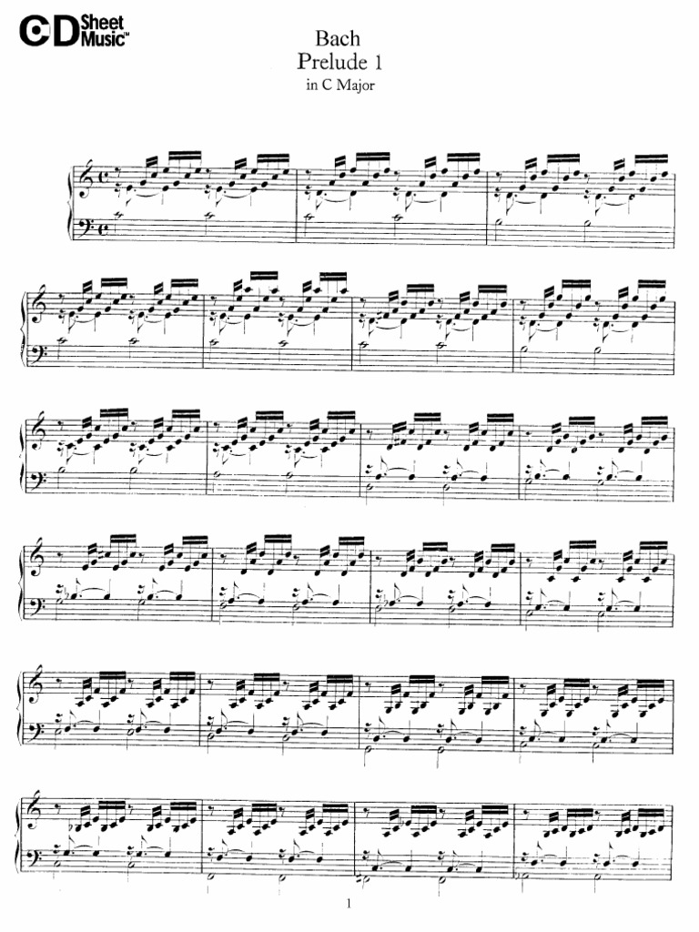 Bach Prelude No 1 in C Major | PDF