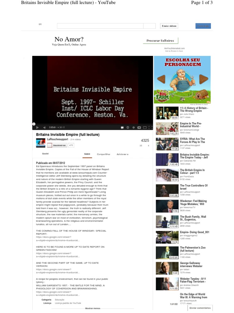 Britains Invisible Empire (Full Lecture) | PDF