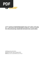 Lathund APA Referenssystem | PDF