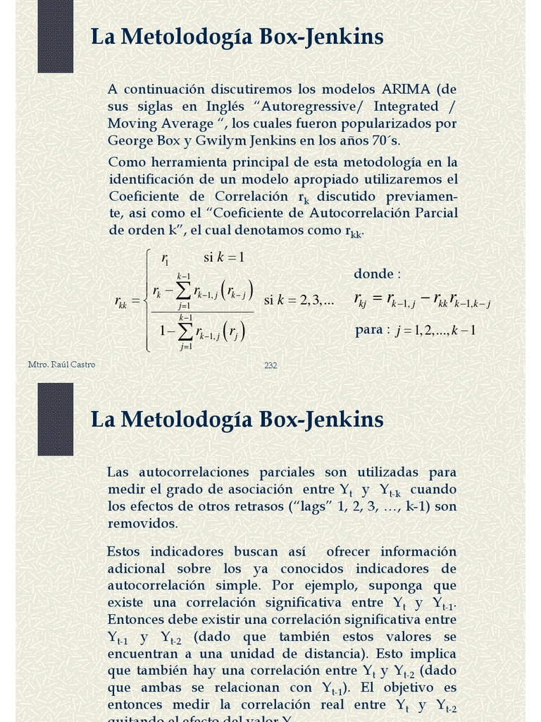 La Metodología Box-Jenkins (1x1) | PDF | Autocorrelación | Econometría