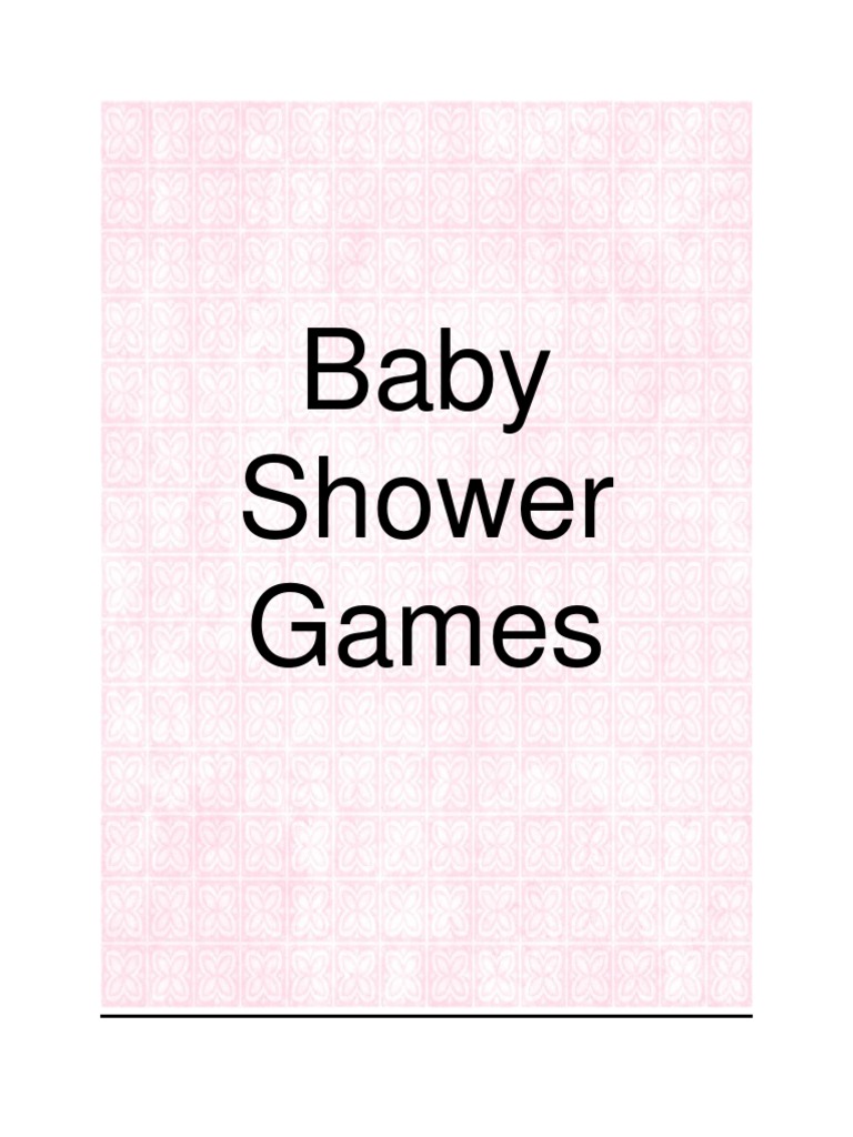 7 Printable Baby Shower Games PINK | PDF
