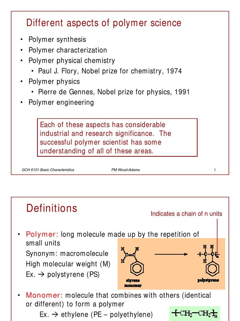 Polymer Science Overview and Concepts | PDF | Polymers | Polyethylene