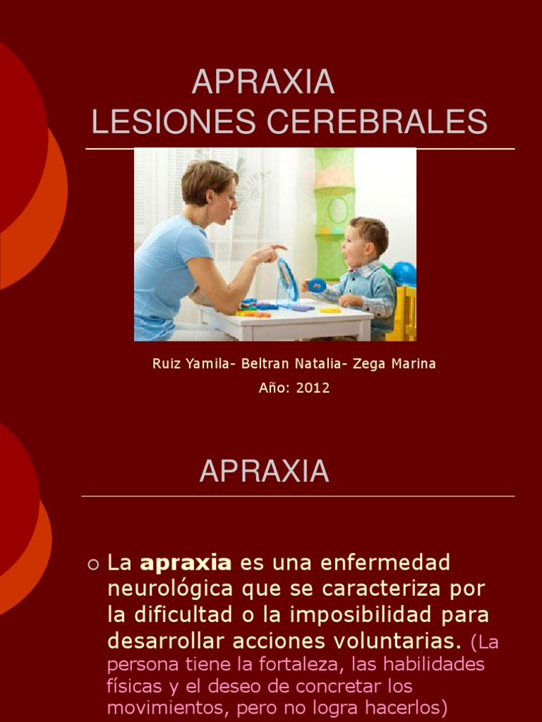 Tipos Y Tratamiento De La Apraxia PDF Sistema Nervioso Medicina
