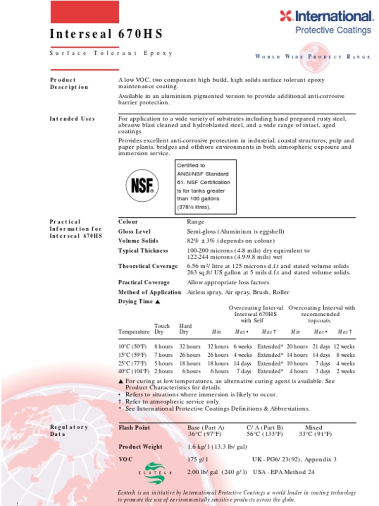 Interseal 670 HS | Paint | Epoxy