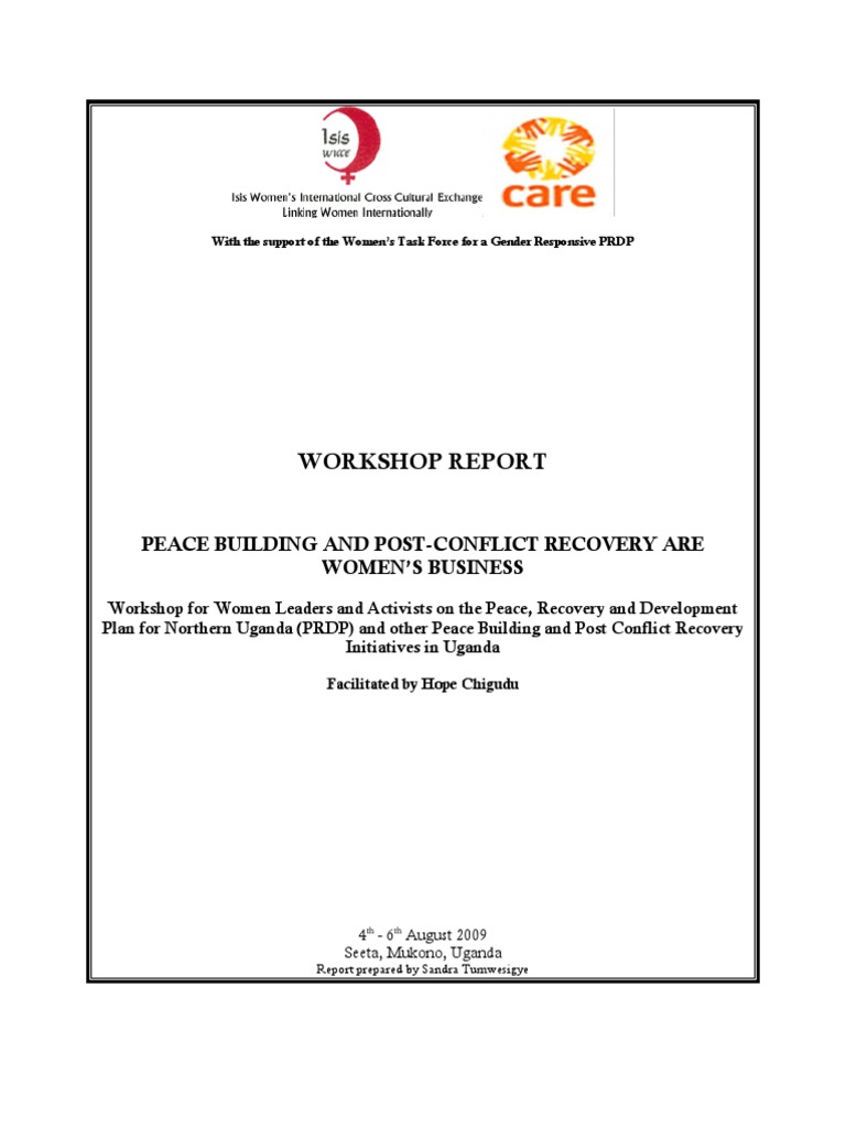 CARE PRDP WorkshopReport | PDF | Violence | Domestic Violence