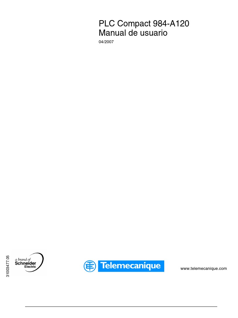 PLC Compact 984-A120 | PDF | Controlador lógico programable | Unidad ...
