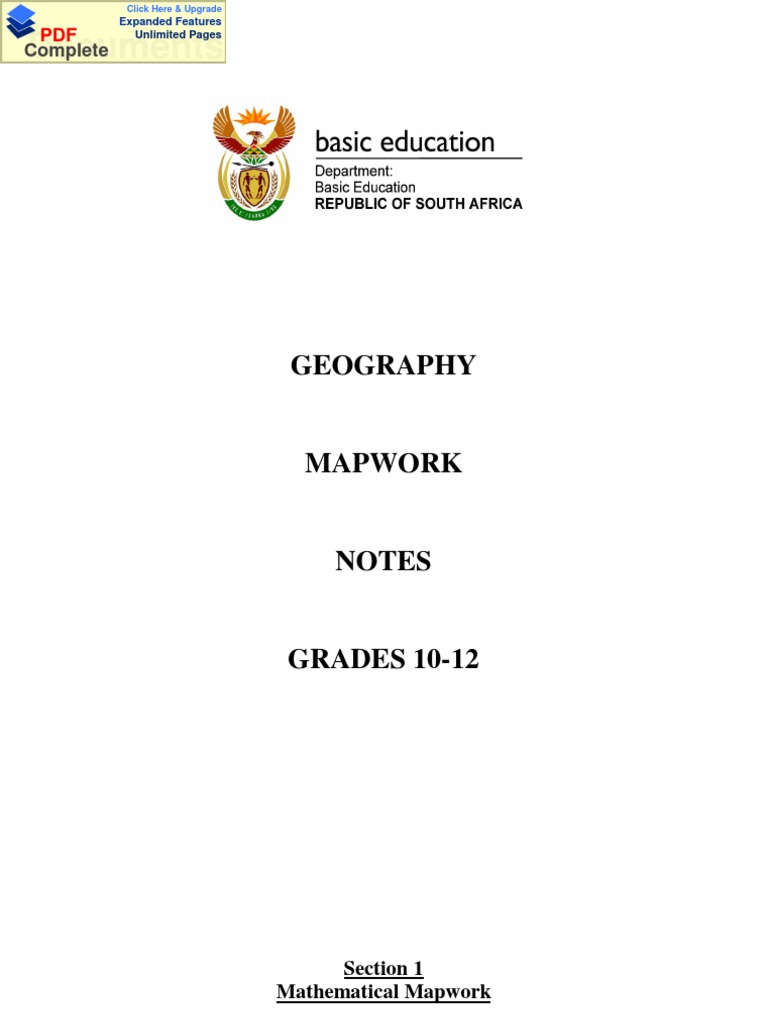 Geography Mapwork Notes Final | Compass | Geographic Information System