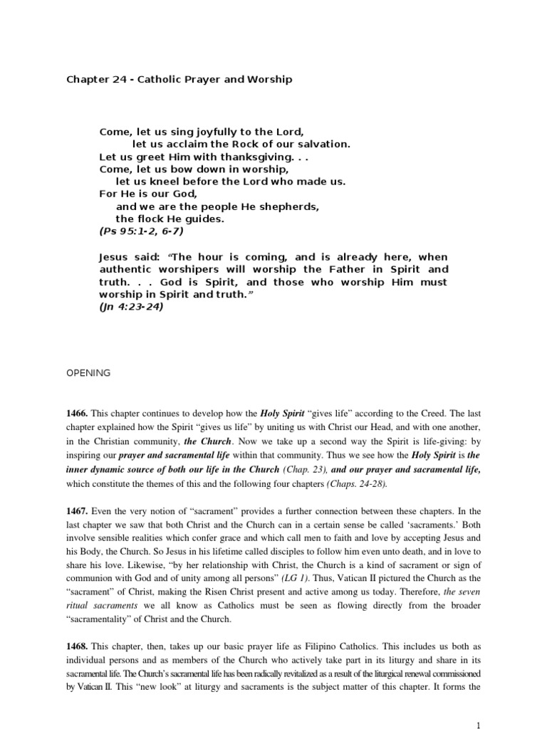 Catholic Prayer and Worship Essentials | PDF | Catholic Church | Eucharist
