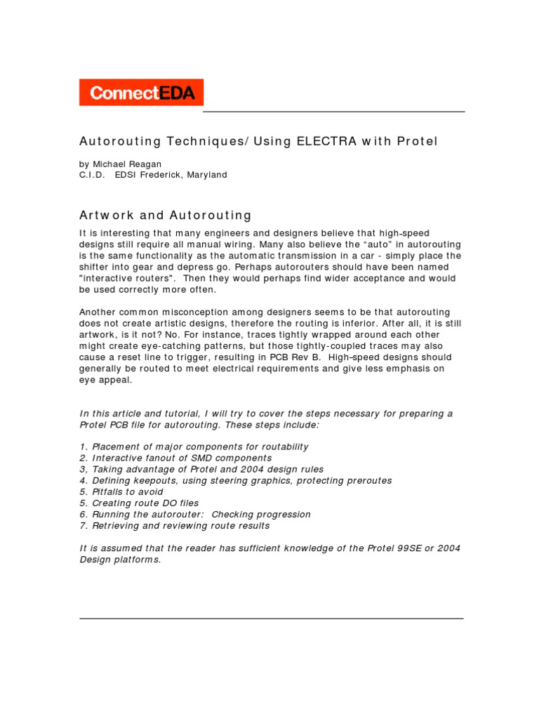 Electra Autorouter | PDF | Printed Circuit Board | Routing