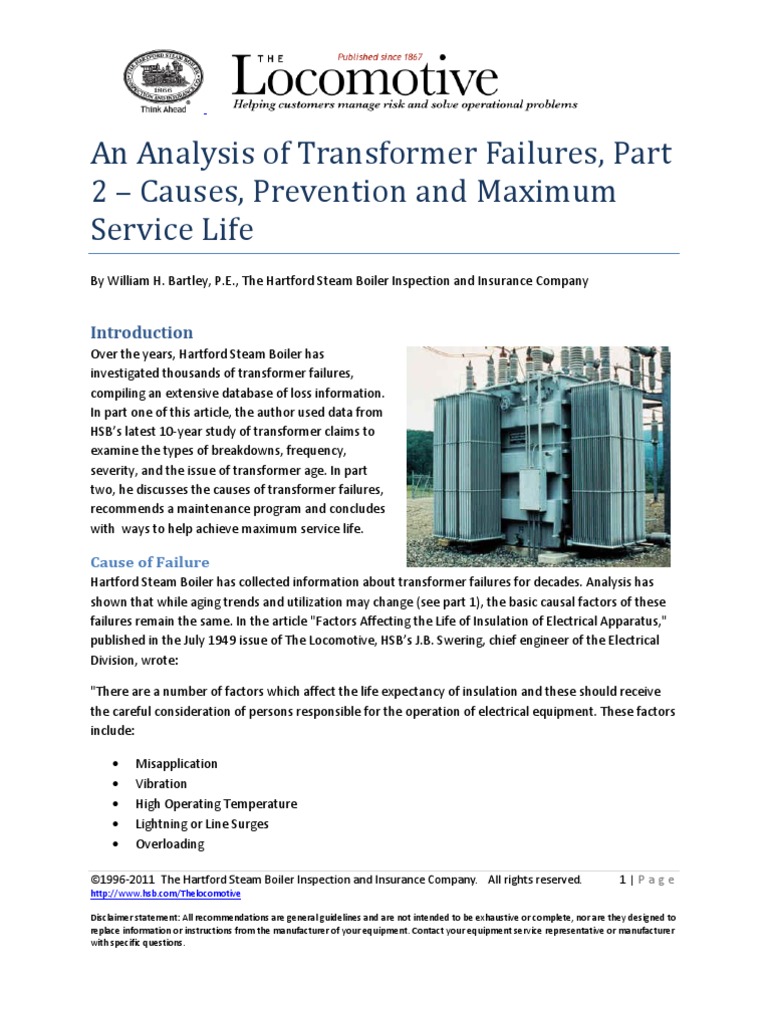 An Analysis of Transformer Failures, Part 2 | PDF | Transformer ...