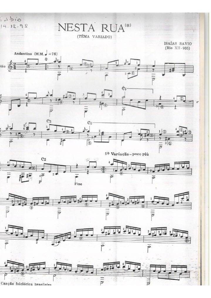 Nesta Rua (Sávio) | PDF