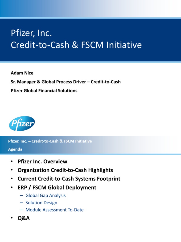SAP FSCM Credit Collections and Dispute Management Case Study Pfizer ...