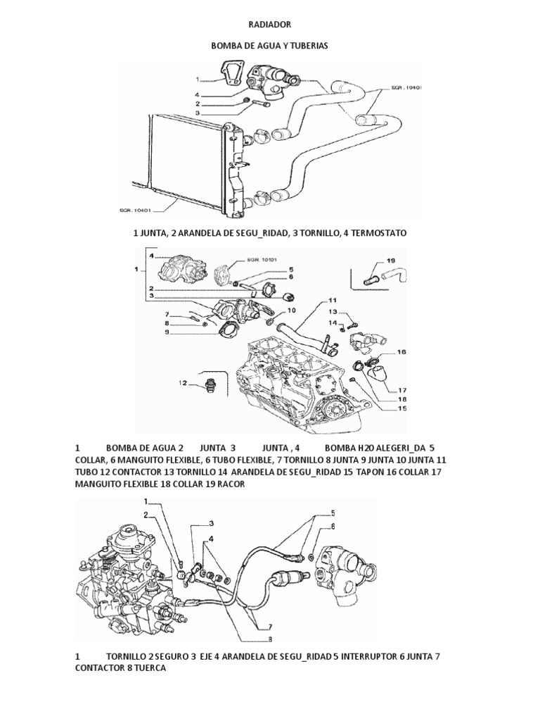 Componentes del Motor Fiat Tempra | PDF | Productos de limpieza ...