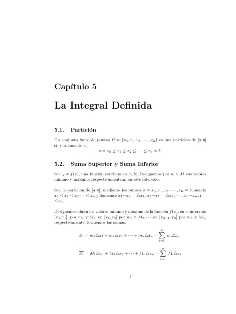 Cap5 Integral Definida | PDF | Integral | Logaritmo