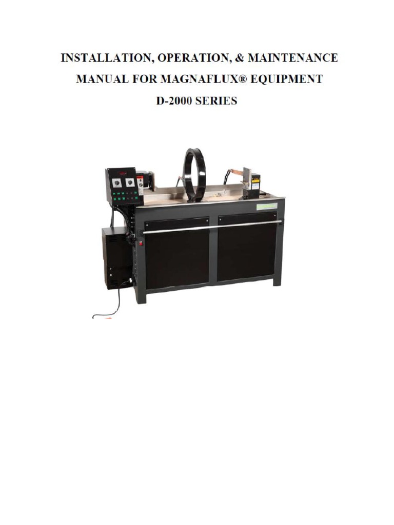 Manual de Operación Máquina Magnaflux | PDF | Corriente eléctrica ...