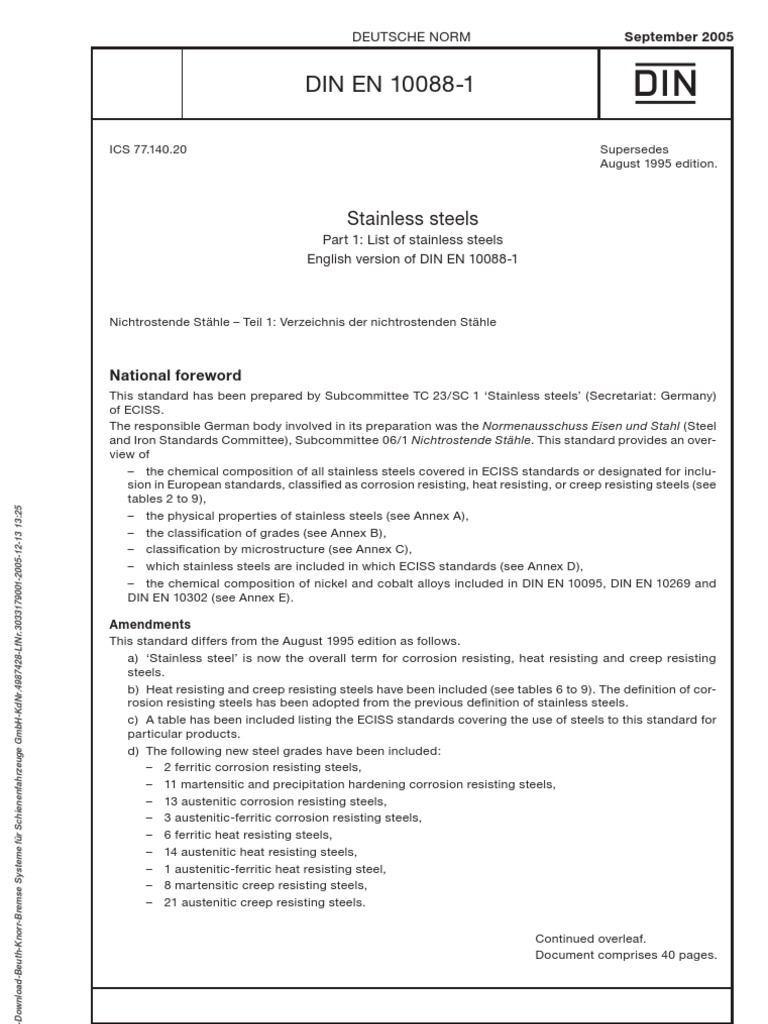 En 10008 | PDF | Stainless Steel | Steel