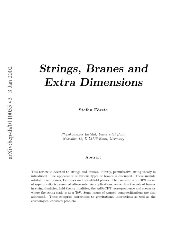 String Branes and Superstring Theory | Download Free PDF | String Theory | Gauge Theory