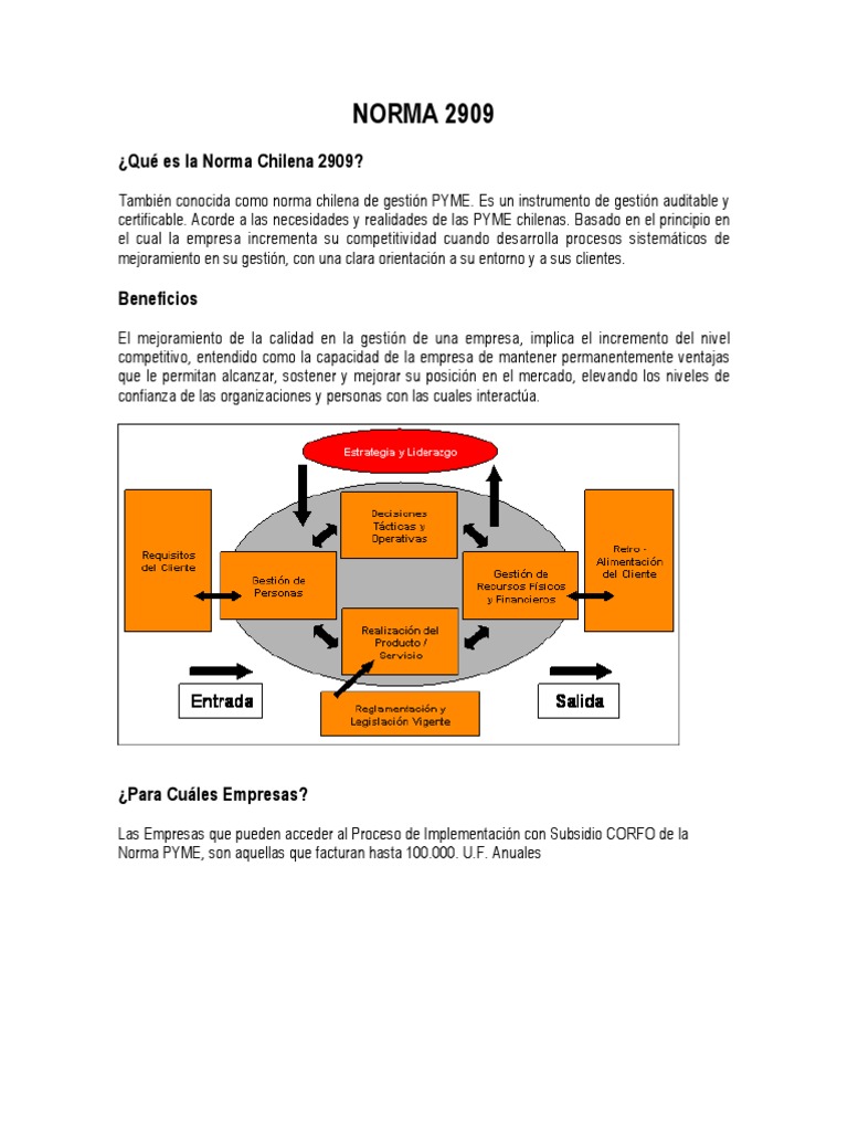 Norma Chilena Pyme 2909 | PDF
