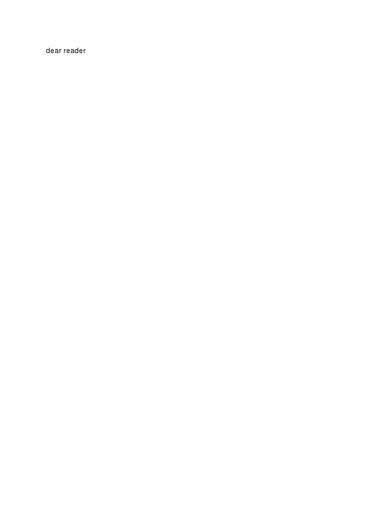 Dear Reader PDF
