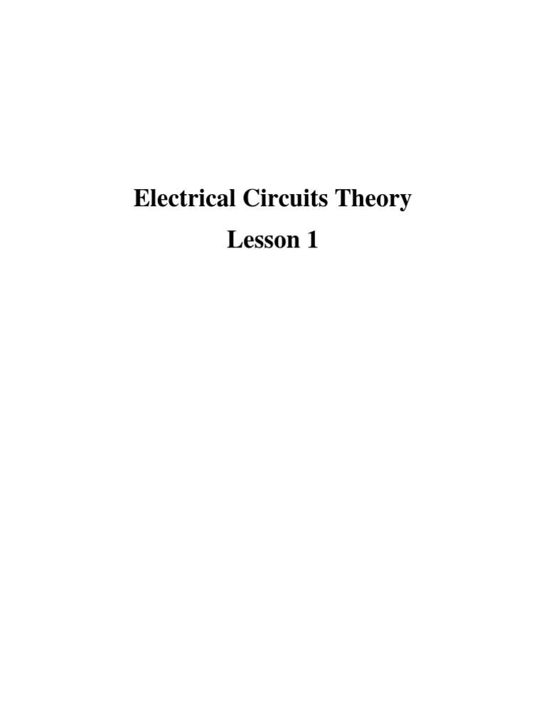 Introduction to Electrical Circuits | PDF | Electric Current | Voltage
