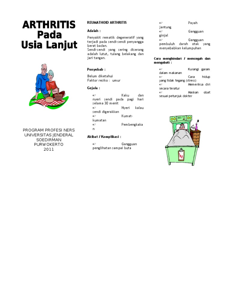 Leaflet Arthritis Lansia | PDF