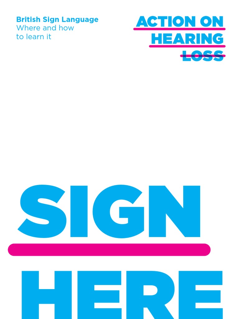 BSL | PDF | Audiology | Deafness