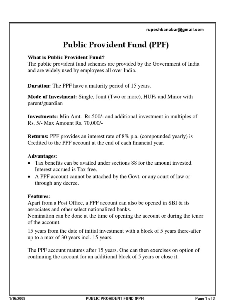 Public Provident Fund (PPF) | PDF | Personal Finance | Money