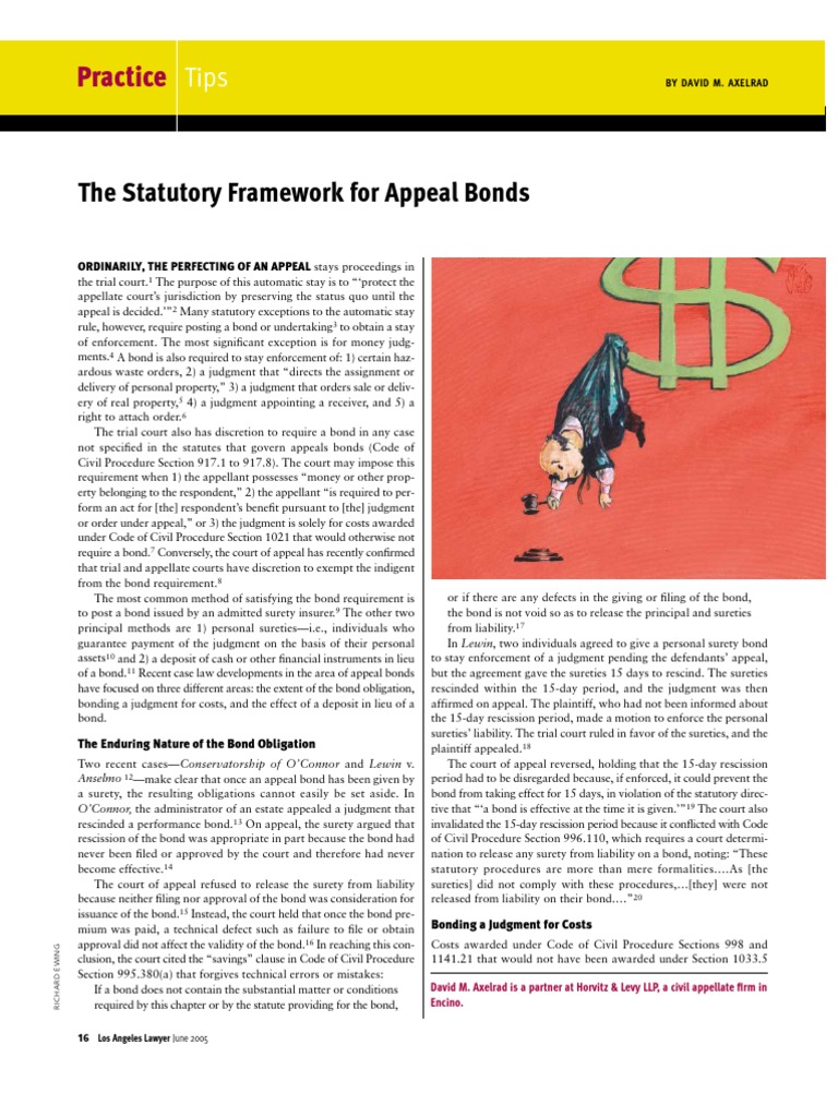 Appeal Bond | PDF | Surety Bond | Supersedeas Bond