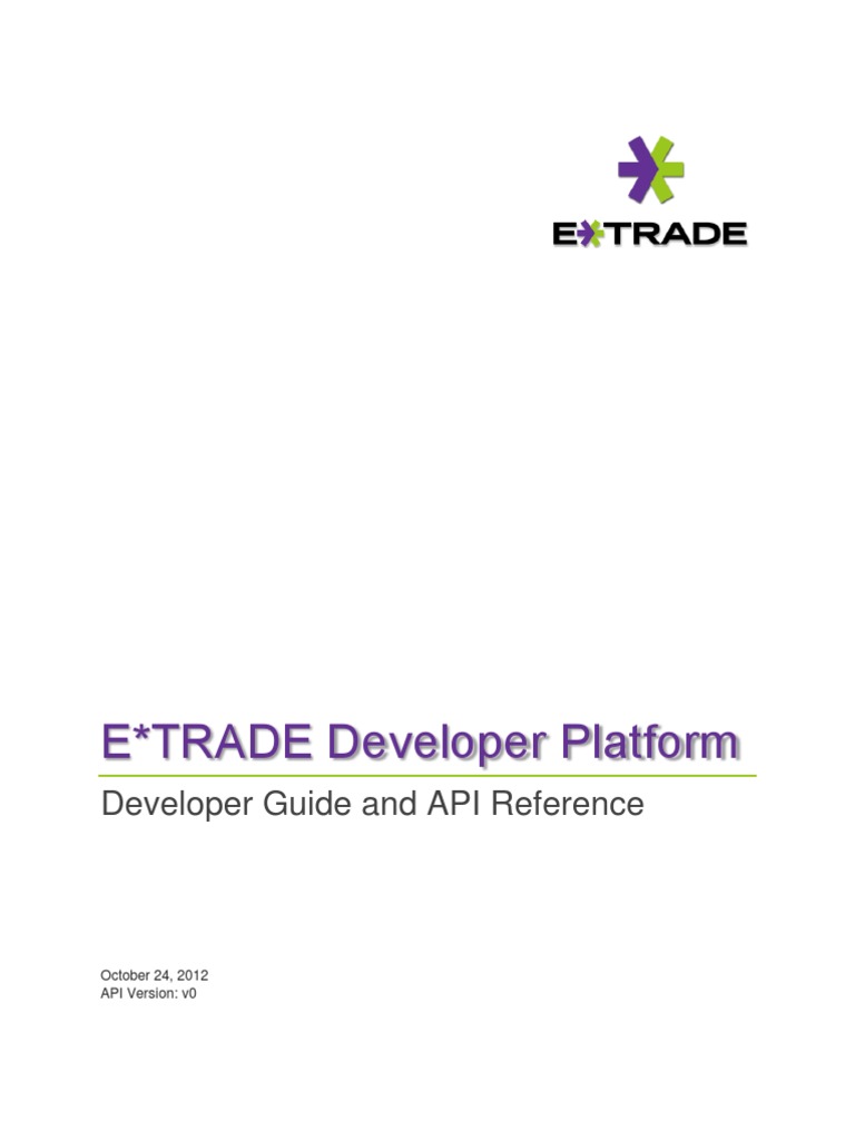 E Trade API Technical Documentation | PDF | Application Programming Interface | Hypertext ...