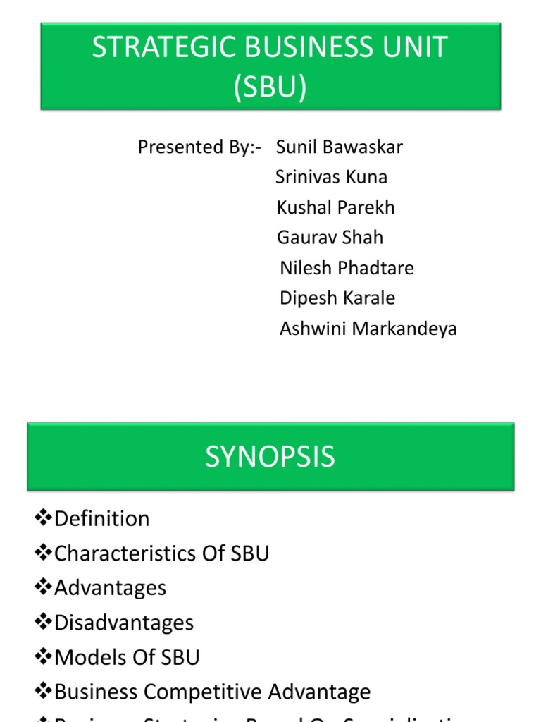Strategic Business Unit | PDF | Career & Growth