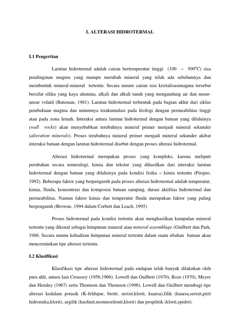 Alterasi Hidrotermal | PDF