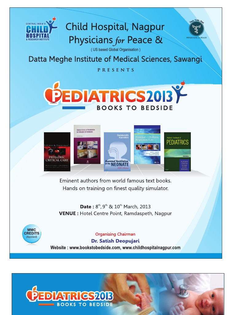 Brochure of "Pediatrics 2013: Books To Bedside" | PDF | Neonatology | Pediatrics