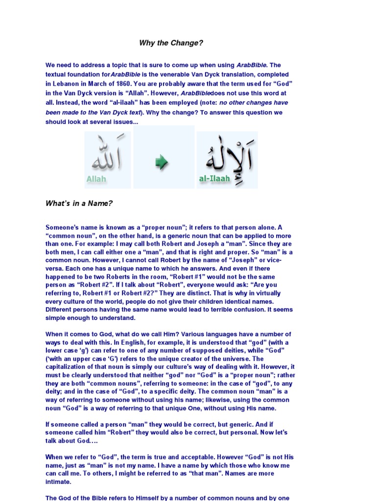 Is Allah Jehovah? or Is Jehovah Allah? | PDF | Tetragrammaton | Names ...