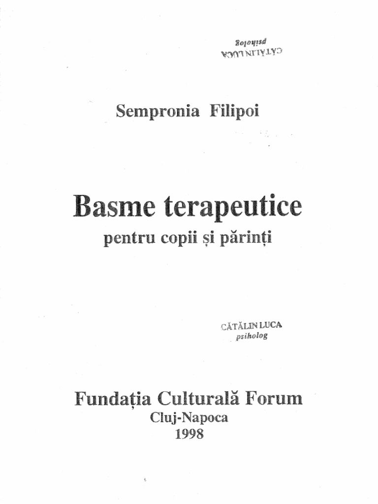 Basme Terapeutice Copii Si Parinti | PDF