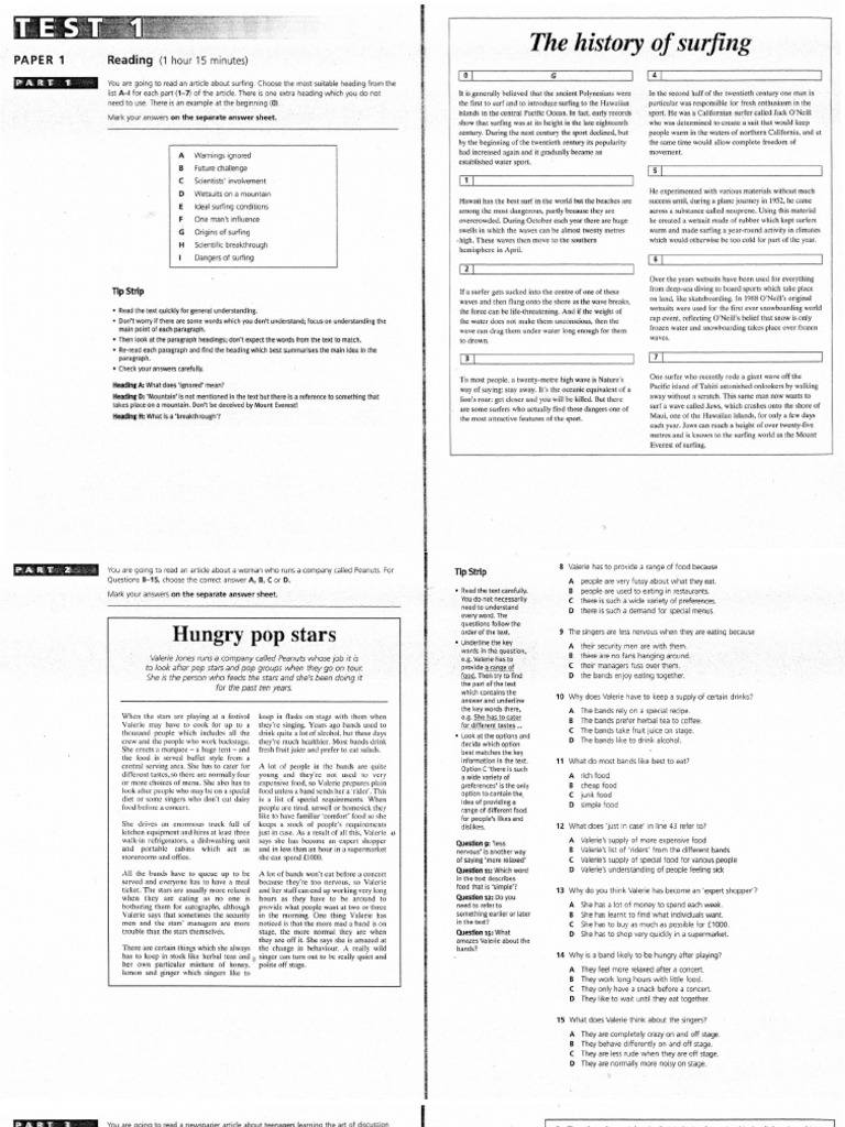 Fce Model Tests | PDF | Question | Preposition And Postposition
